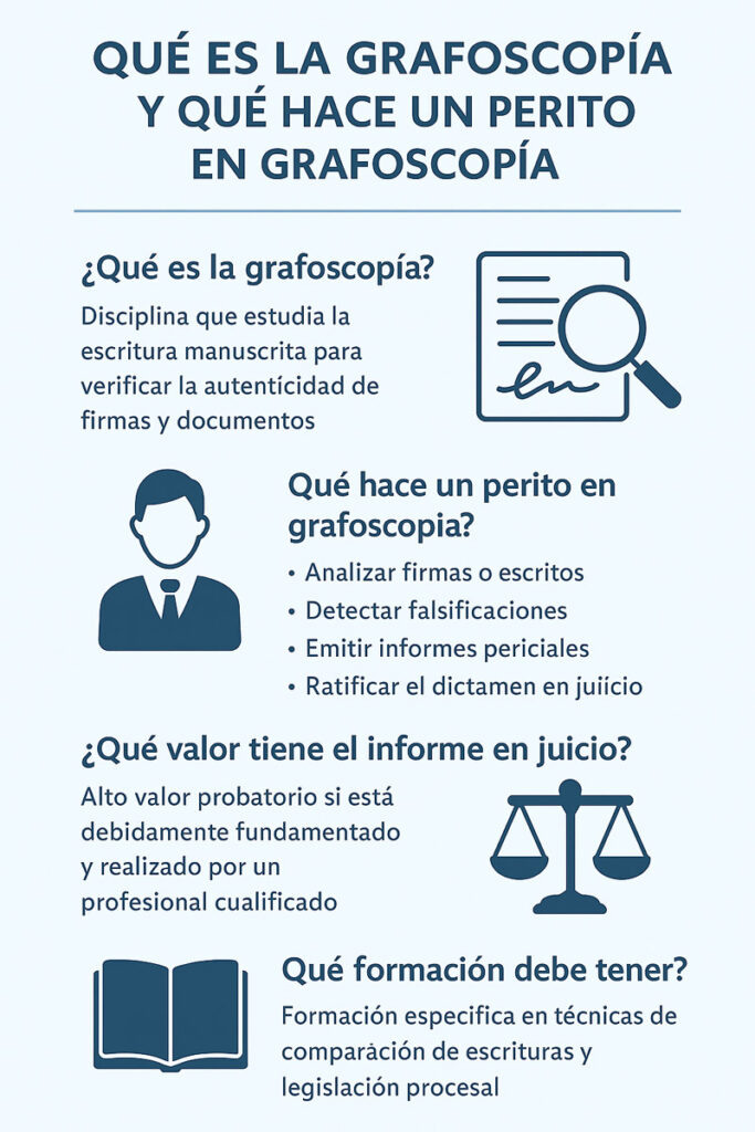 Qué es la grafoscopía y qué hace un perito grafoscópico